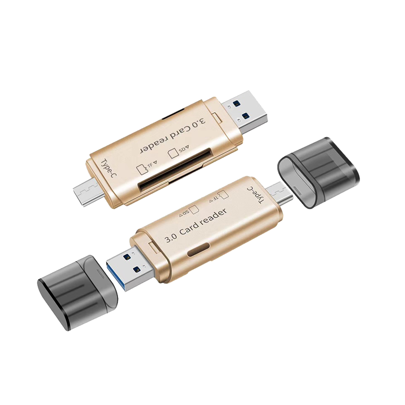 Jual Actual 4 in 1 Card Reader High-Speed Smart 3.0 Metal Type C ...