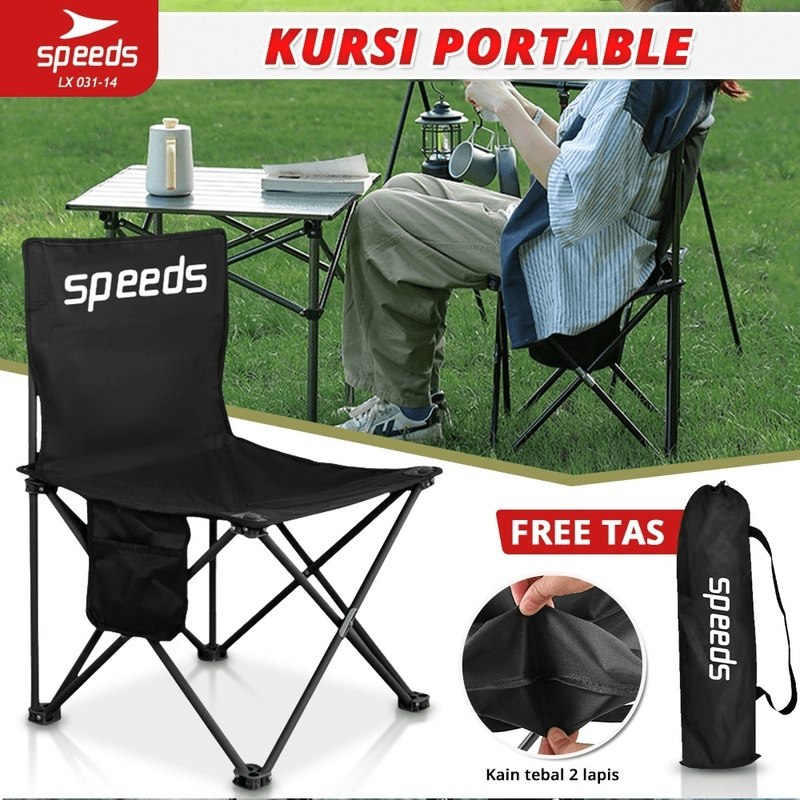Jual SPEEDS Kursi Lipat Outdoor Portable Bangku Camping Folding Chair ...
