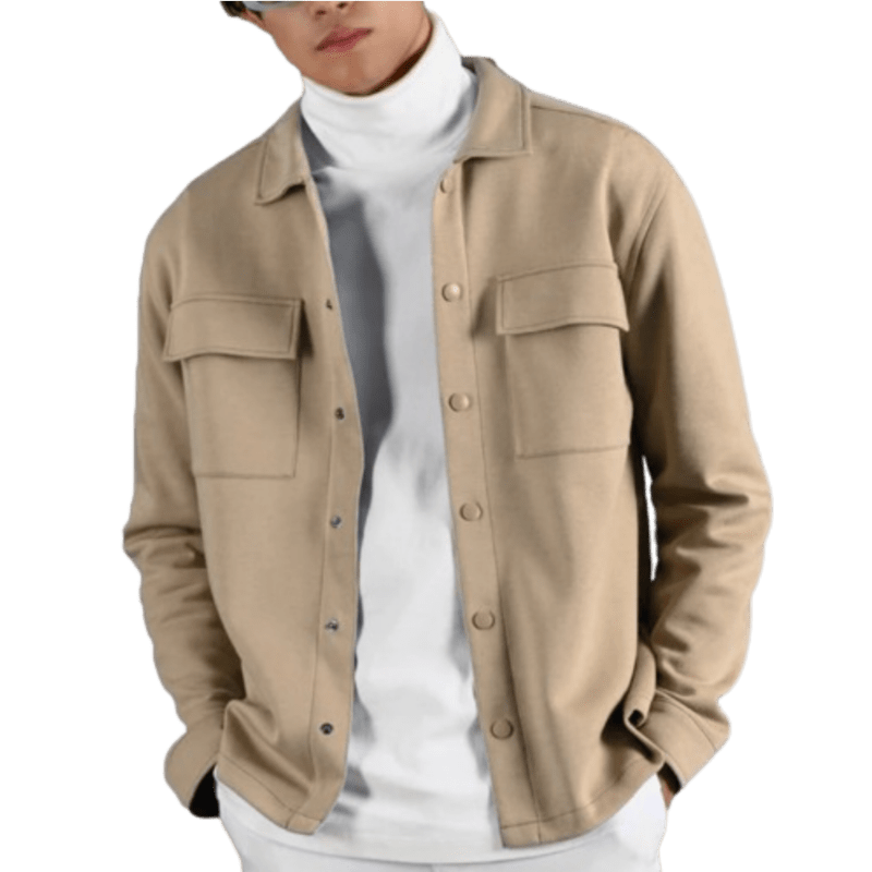 Jual SHACKET JACKET PLEECE - JAKET PRIA KEMEJA POLOS | Shopee Indonesia