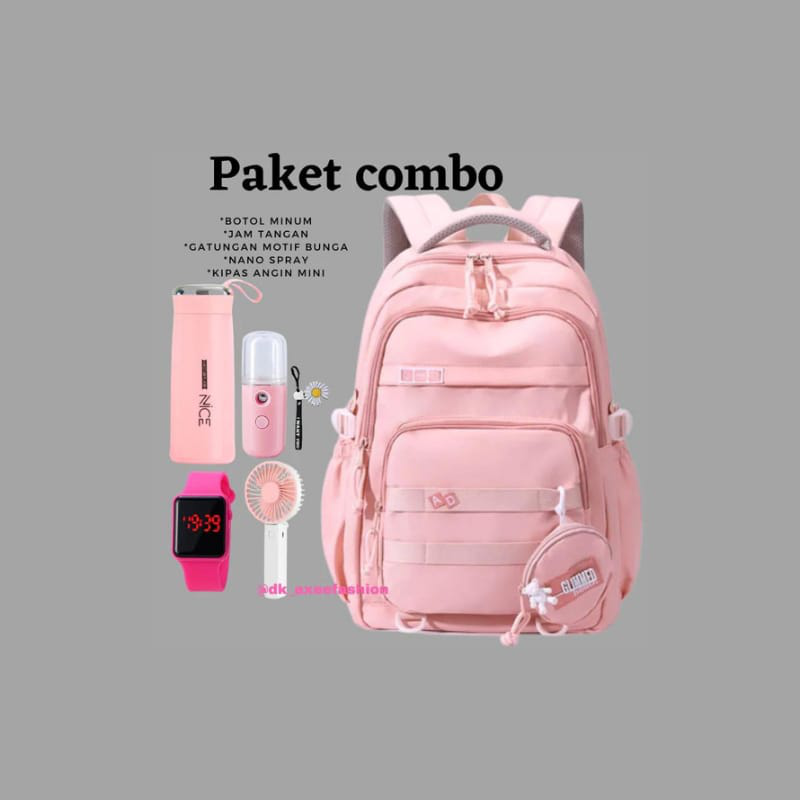 Jual Tas Ransel Terbaru PAKET COMBO Backpack Kuromi Sekolah Sd,smp,sma Tas Sekolah Anak ...