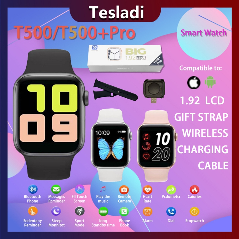 Jual Tesladi SmartWatch T500+Pro Full Layar Sentuh Watch Pemutar Musik ...