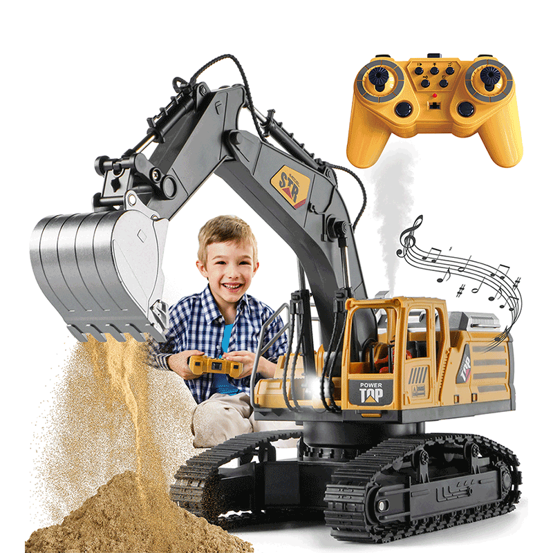 Jual Uoptoy Mainan Mobil Excavator Remote Control 1:14 RC Excavator RC ...