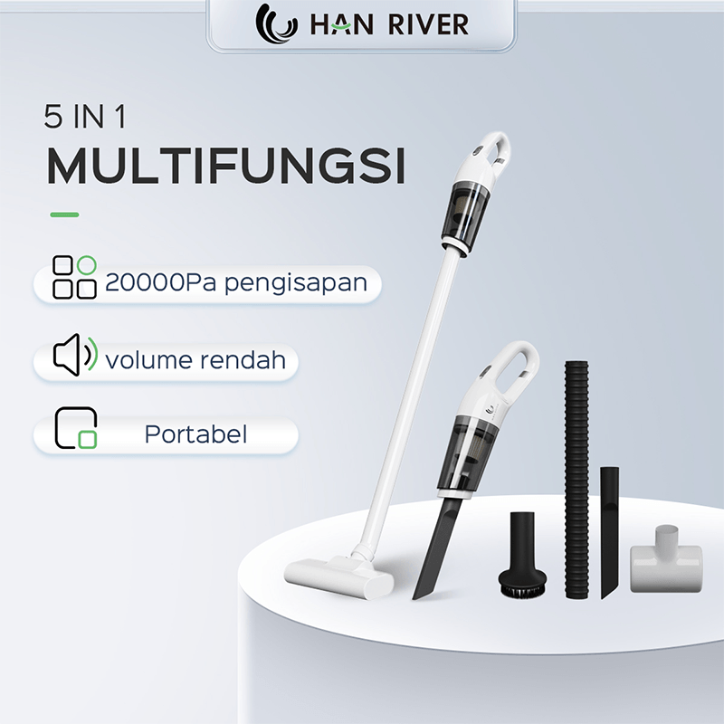 Jual HAN RIVER Vacum Cleaner Penyedot Debu 5 IN 1Cordless Portable 20000Pa Mini Penyedot Debu ...