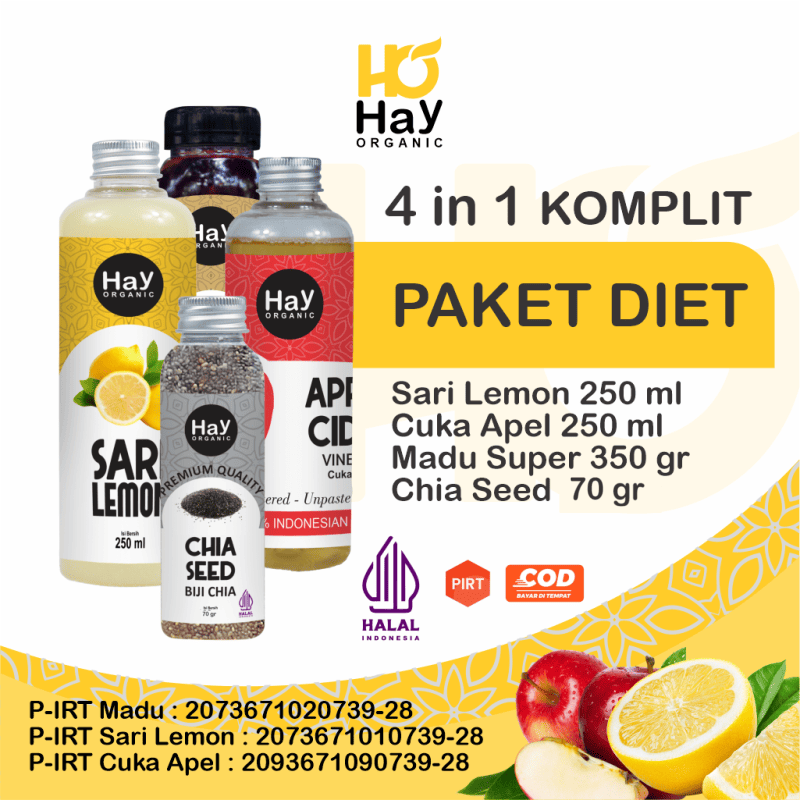 Jual Hay Organic - Paket Diet Detoks Detox Alami Sari Lemon Chia Seeds ...