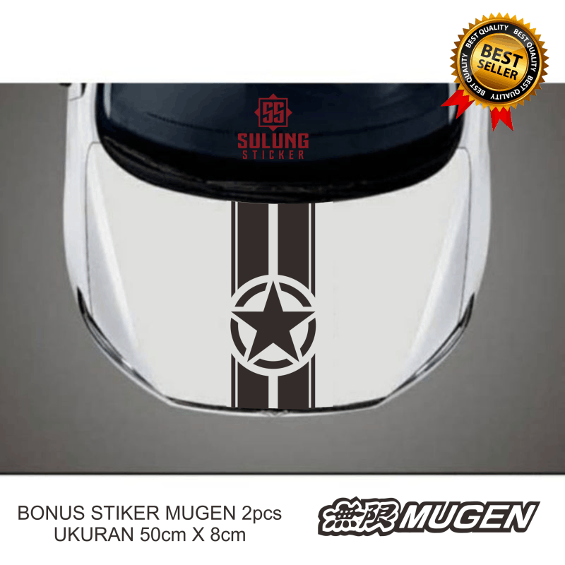 Jual Stiker Kap Mesin Mobil Cutting Sticker Variasi | Shopee Indonesia