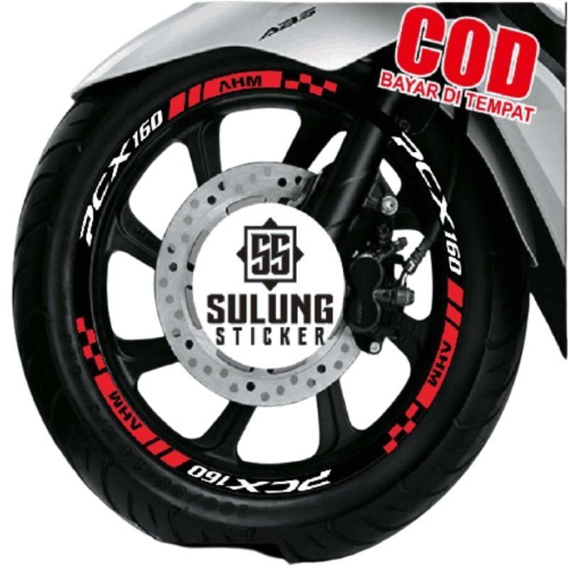 Jual Stiker Pelek Motor Honda PCX 160 Aksesoris Variasi List Velg ...