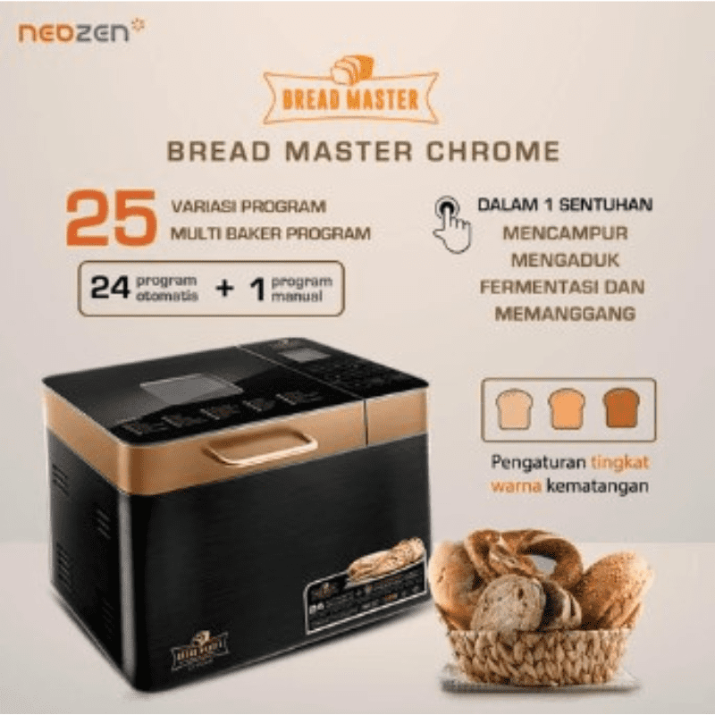 Jual Neozen BREADMASTER CHROME - Bread Maker Pembuat roti Instant Touch ...