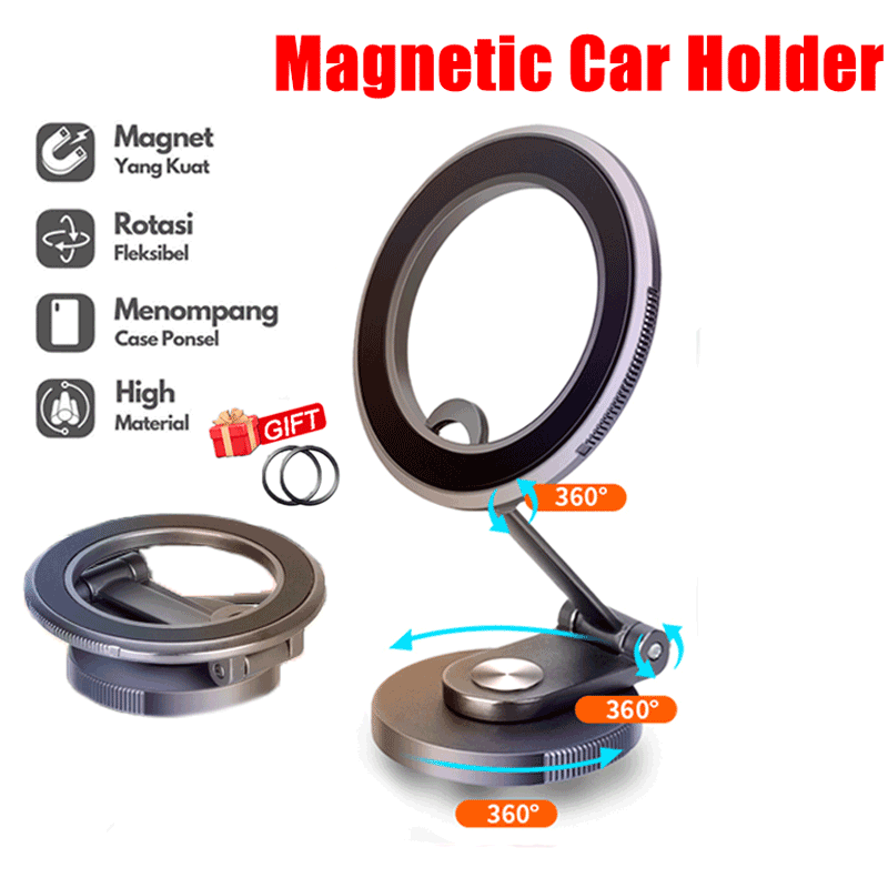 Jual New Magnetic Car Holder 360 Rotation Hp Mobil Magnet Kuat Mini ...