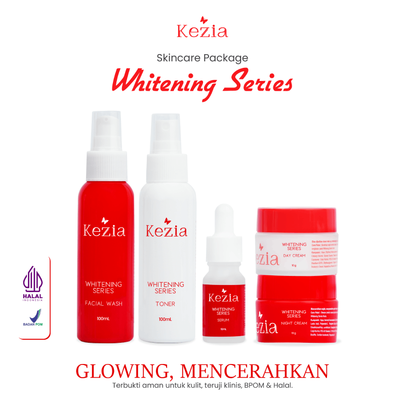 Jual (KEZIA) Beauty - NEW WHITENING PACKAGE SERIES - Paket Glowing Lengkap ( FREE FACEMIST ...