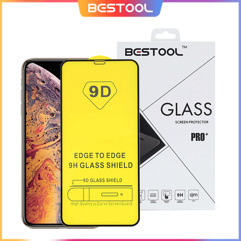 Jual BESTOOL TEMPERED GLASS 9D Full Cover Glass Screen Protector untuk iPhone 11 12 13 14 15 Pro ...