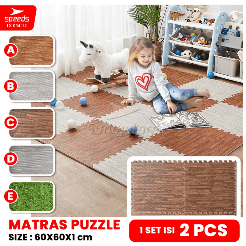Jual SPEEDS Matras 60x60cm 10mm isi 2pcs Evamat Matras Puzzle Karpet ...