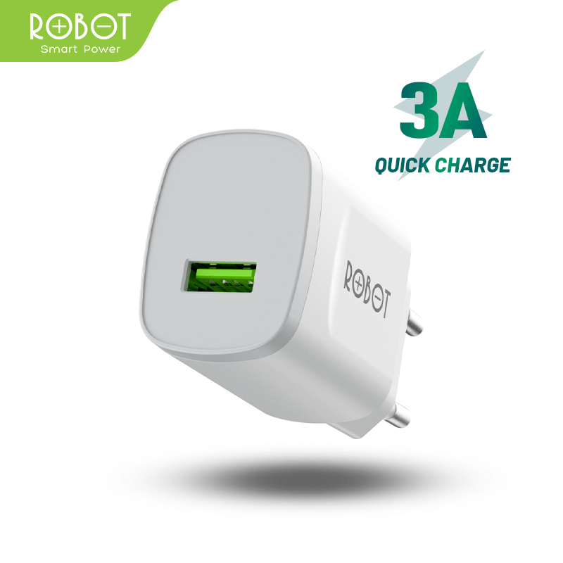 Jual ROBOT Charger RT-L2 Single Port Quick Charging 18W QC3.0 Original ...
