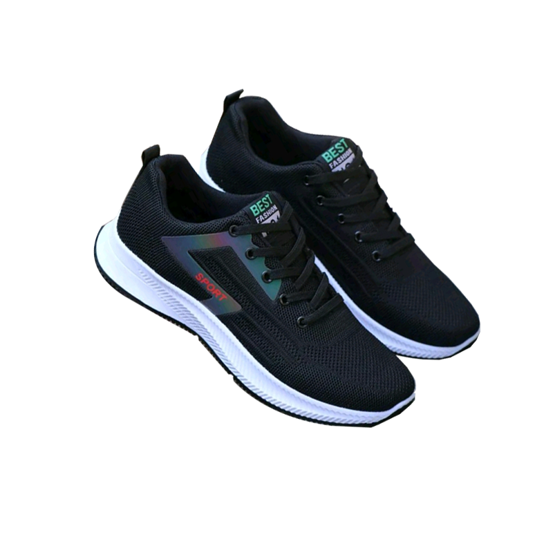 Jual Sepatu Pria Sneakers Casual Hitam Original Pvc Outsole Anti Slip | Shopee Indonesia