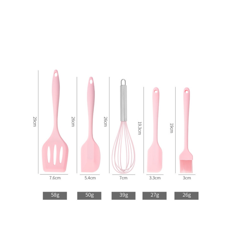 Jual Bebehome Set Spatula Sutil Silikon Non Stick Cooking Tools Isi 5 ...