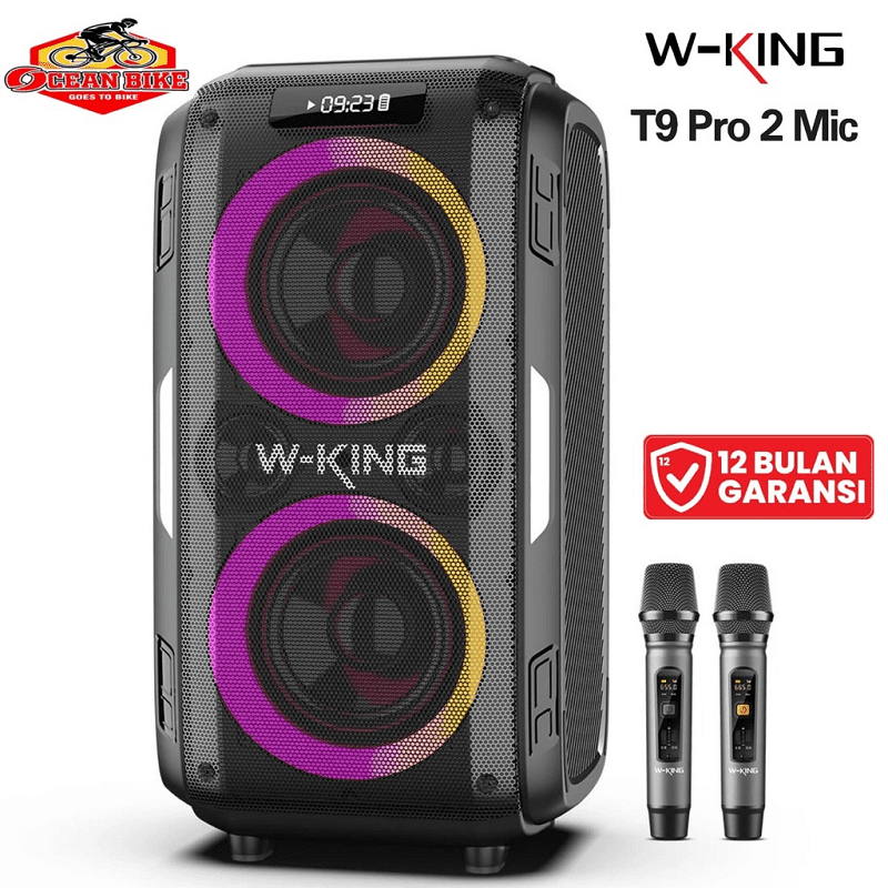 Jual WKING Speaker Bluetooth Karaoke Portable Wireless Traveling T9 Pro ...