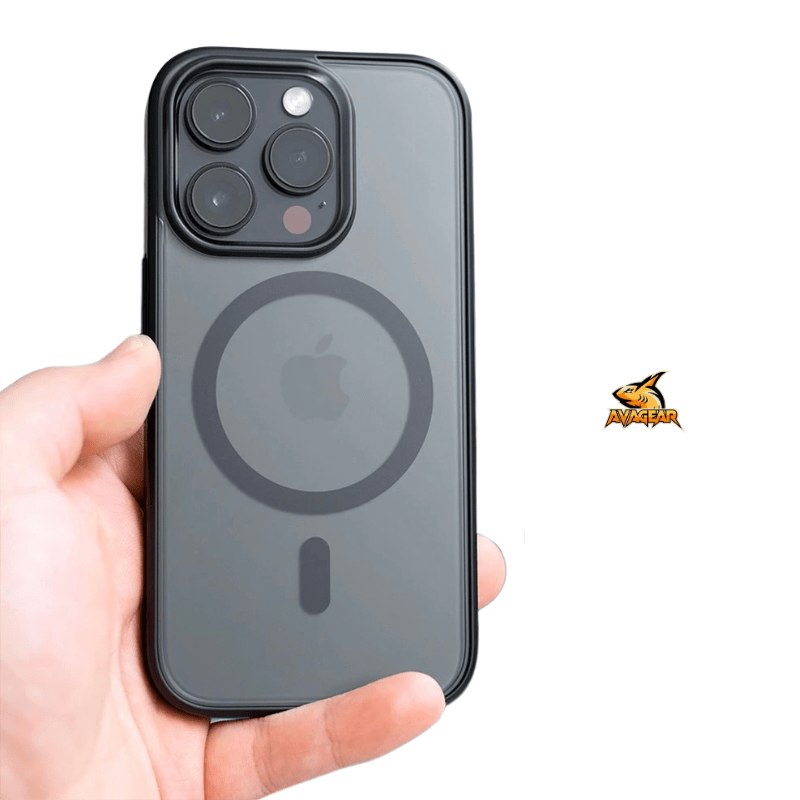 Jual AvaGear - Charcoal Matte Black Magsafe Case iPhone Square Edge ...