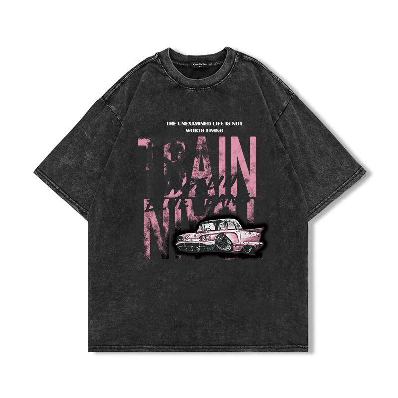 Jual Po Floret Washed T Shirt Oversize Lengan Pendek Kaos Hip Hop Dark