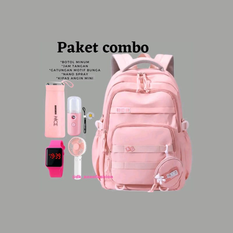 Jual Tas Ransel Terbaru PAKET COMBO Backpack Kuromi Sekolah Sd,smp,sma Tas Sekolah Anak ...