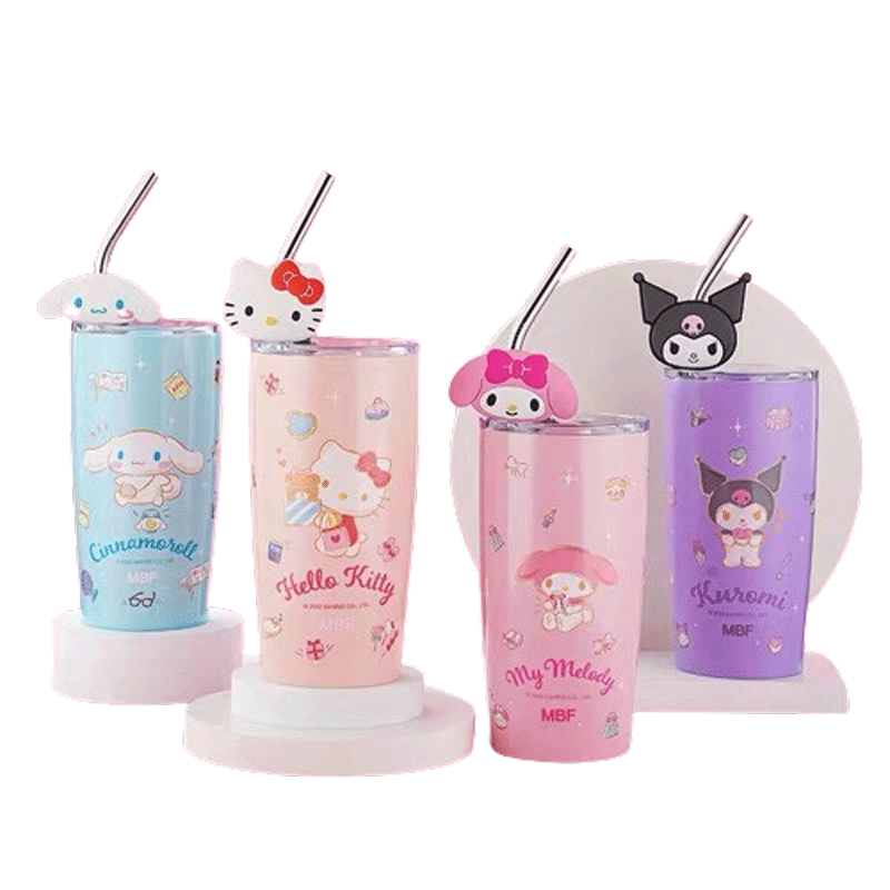 Jual Tumbler Sanrio Dengan Sedotan 600ml Kuromi/Cinnamoroll/Melody/HelloKitty 304 Botol Minum ...