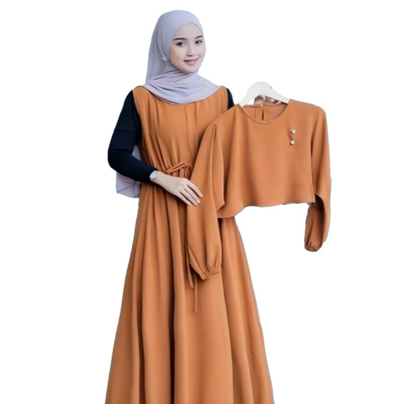 Jual NAFISA Maxy SET2in1 inner+outer ( Crinkle airflow ) Gamis Wanita ...