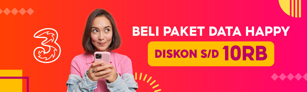 Beli Paket Data Happy, Diskon S/D 10RB!
