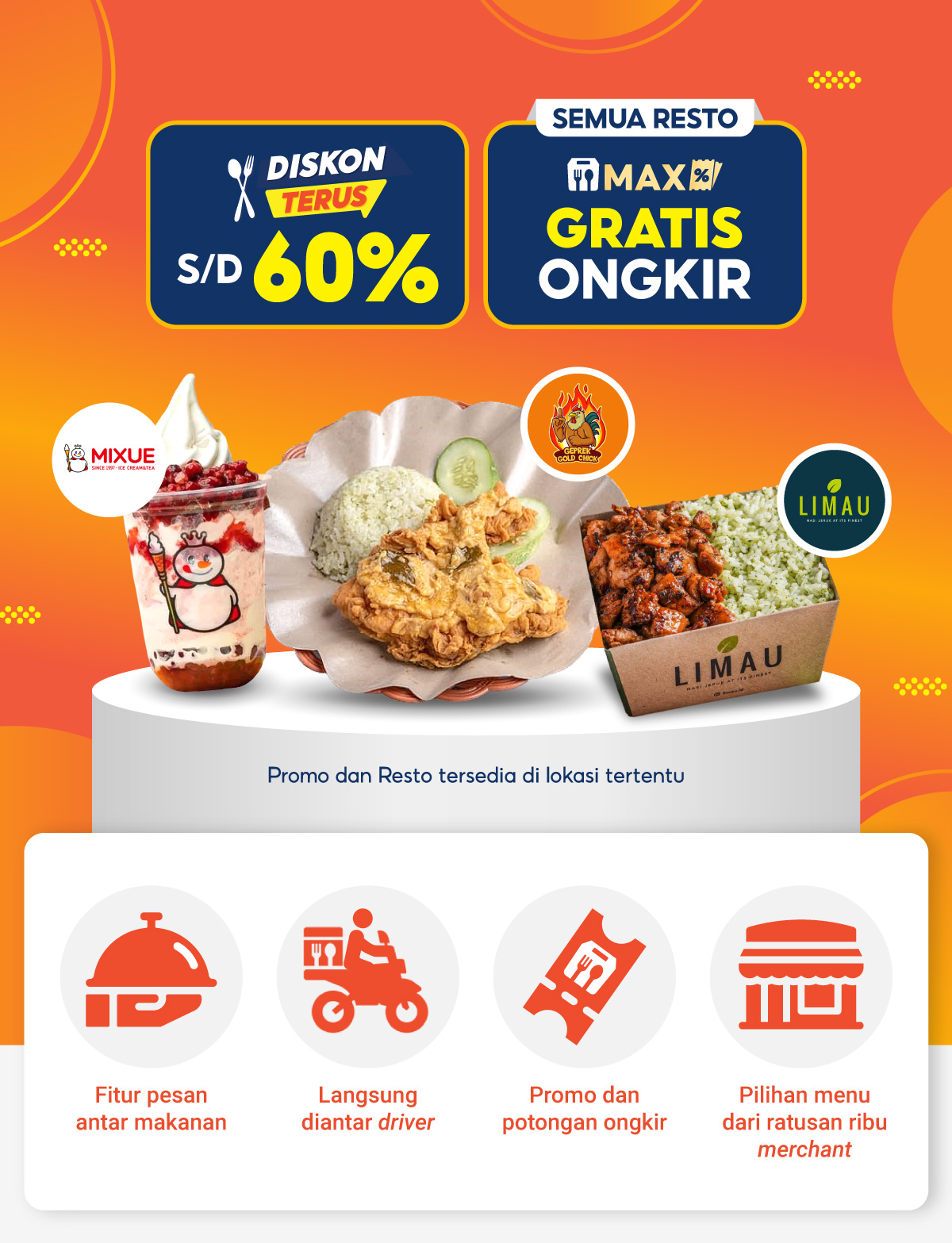 ShopeeFood | Diskon Terus s/d 60% & Gratis Ongkir