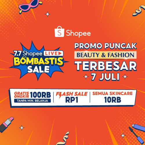 Puncak Promo 7.7 Shopee Live Bombastis Sale | Flash Sale RP1