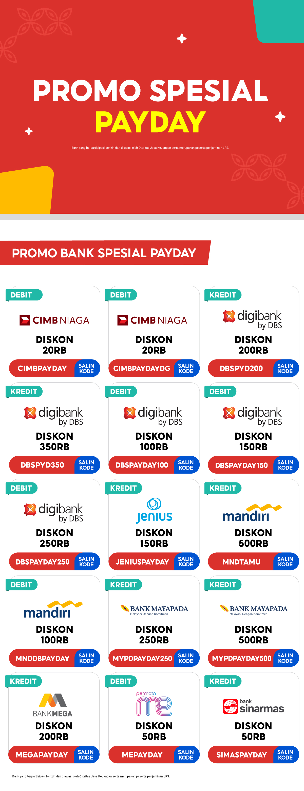 Promo Spesial Payday Diskon S/D 500RB!