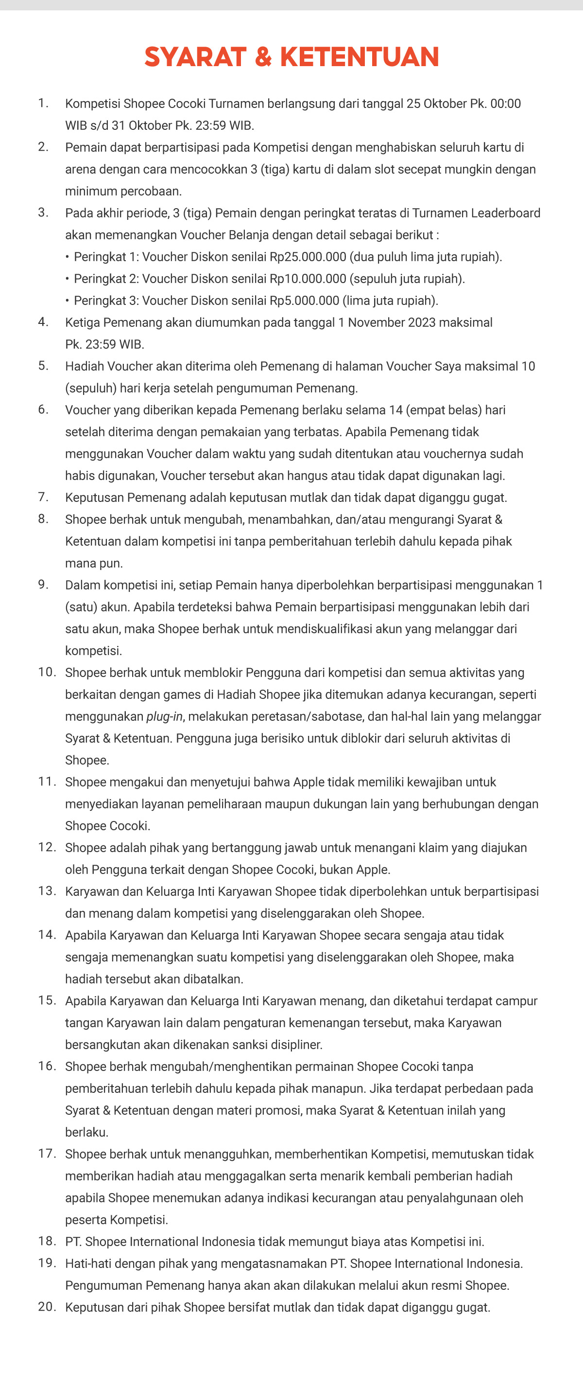 Shopee Cocoki | Shopee Games