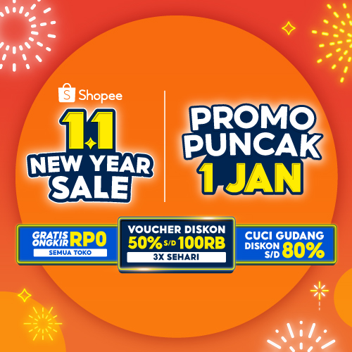 Promo Puncak 1.1 New Year Sale | Gratis Ongkir RP0 Semua Toko