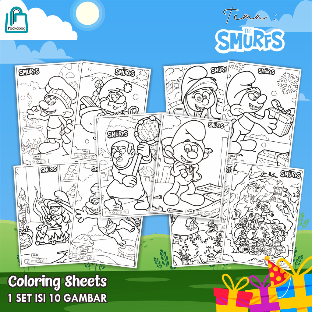 Jual KERTAS MEWARNAI ANAK UKURAN A4 – 1 PACK ISI 10 LEMBAR – COLORING ...