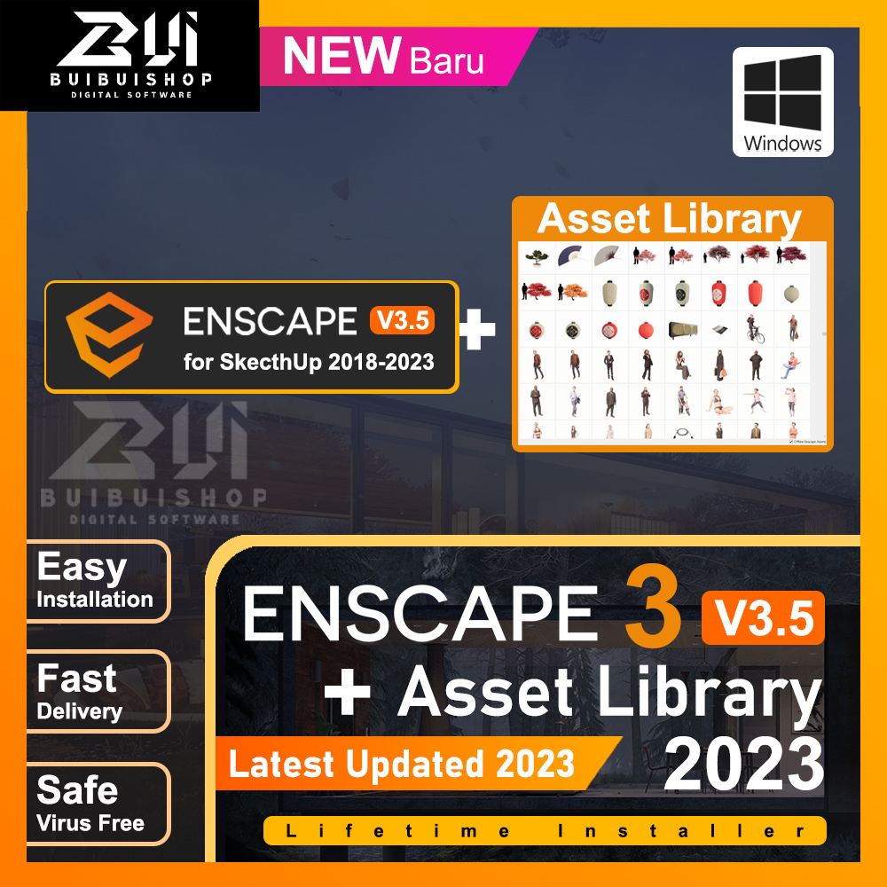 Jual Enscape 3.5 / Asset Library / Vray 6.2 / Sketchup 2024 l Latest l ...