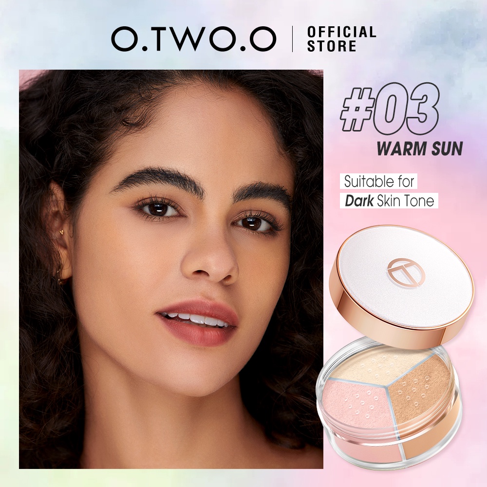 Jual O.TWO.O Oil Control Loose Powder Matte Three Grid Filter Loose ...