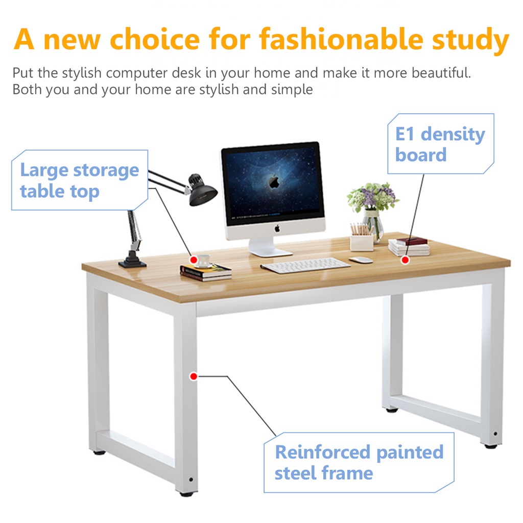 Jual BMZAR Meja Komputer MinimalisMeja Belajar Aesthetic Meja Kantor ...