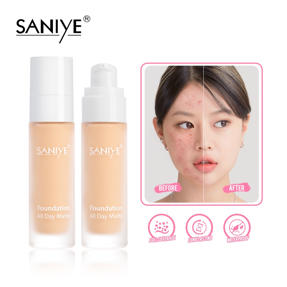Jual SANIYE Liquid Foundation Waterproof Natural Full Face Coverage ...