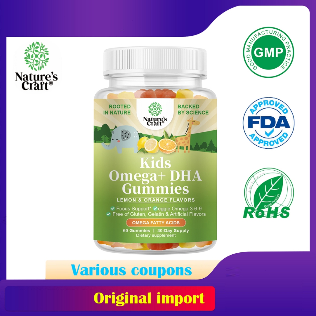 Jual OMEGA + DHA for Kids Gummies Zinc Probiotics for Brain Development ...