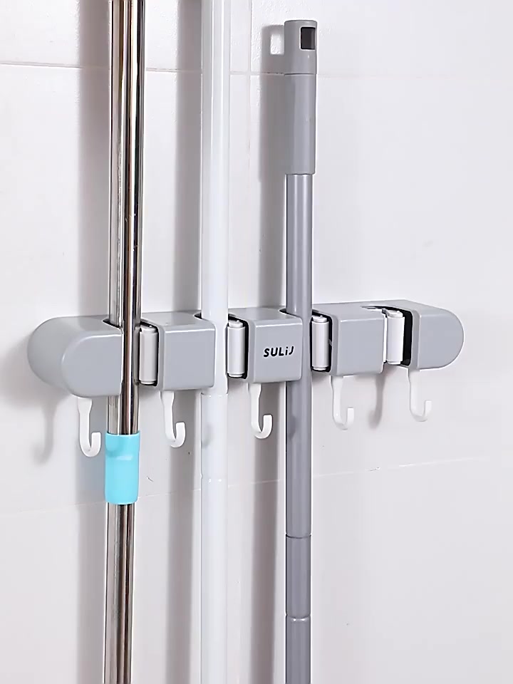 Jual 【KEIASATAS】Tempat Penjepit Gantungan Sapu Pel Dipasang di Dinding ...