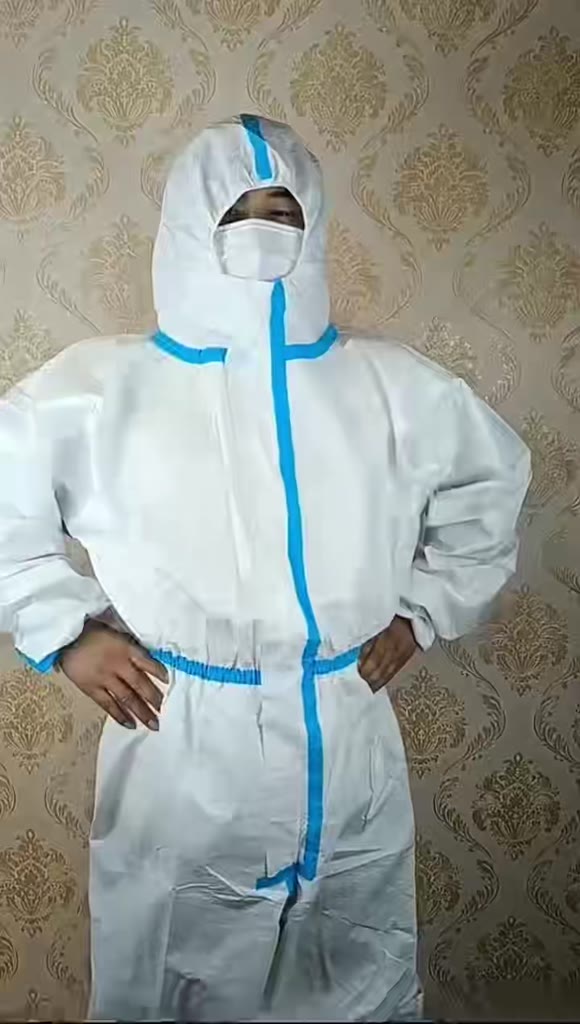 Jual Fullset APD Hazmat Coverall + cover shoes Medis Micropous tebal ...