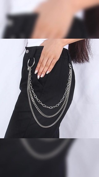 Jual Rantai Celana Pria Punk 2 Layer Anti Karat Aksesoris Celana Style ...