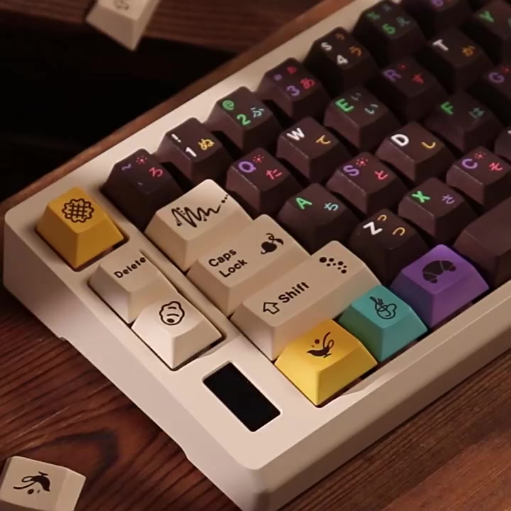 Jual Yongqiu Donuts Keycaps Jepang lucu berwarna coklat PBT tinggi ...