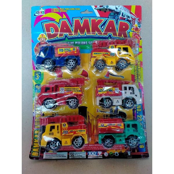 Jual MOBIL DAMKAR 6pcs | Shopee Indonesia