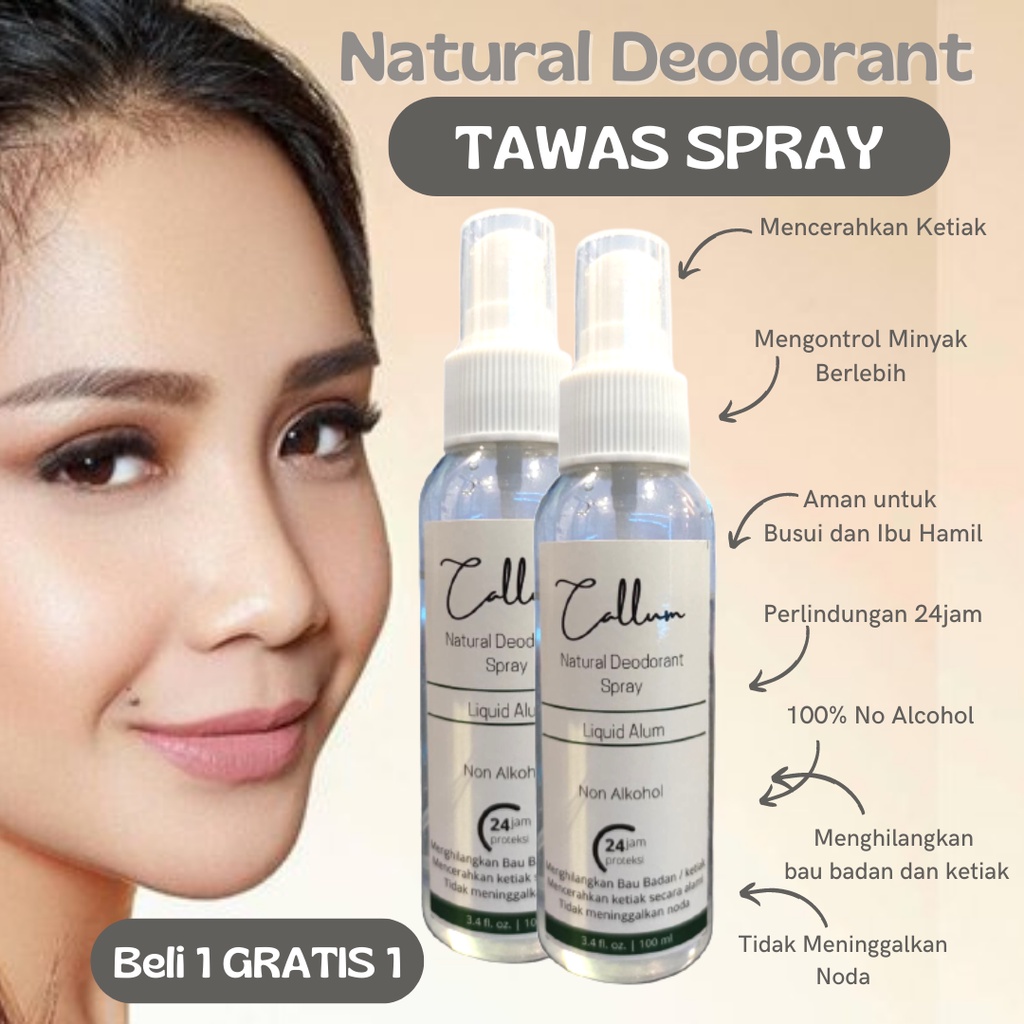 Jual Deodoran Tawas Natural Callum Cair 100ml Penghilang Bau badan dan ...