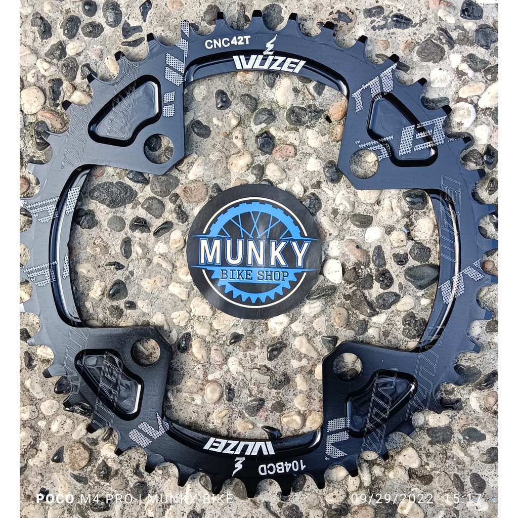 Jual Chainring Wuzei 40T 42T 44T 46T 48T 50T BCD 104 BCD narrow wide bulat round untuk single ...