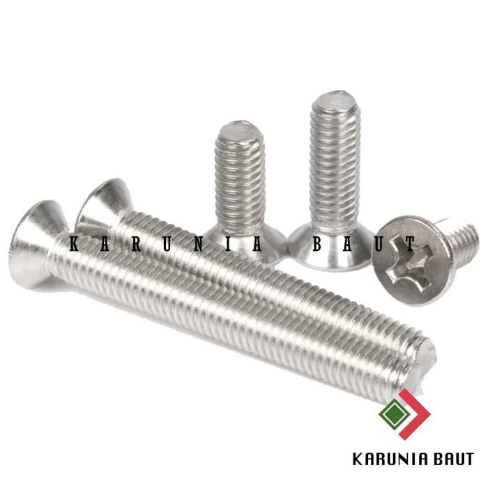 Jual BAUT OBENG PLUS + BAUT JF M8 BAUT GALVANIS PUTIH DRAT 8 MM PITCH 1 ...