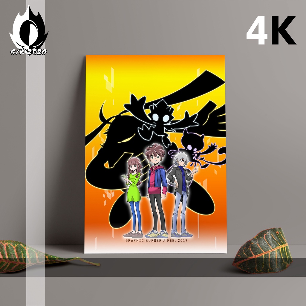Jual Poster size A3 Anime Paling Lengkap - Digimon Ghost Game (4K)(bisa ...