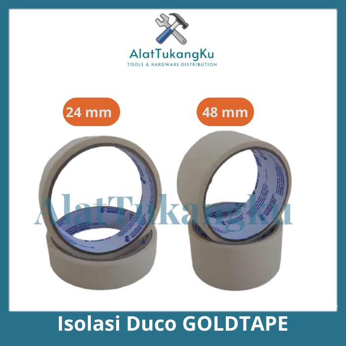 Jual GOLDTAPE Lakban Kertas Besar Kecil Isolasi Duco 24 mm x 10 Meter ...