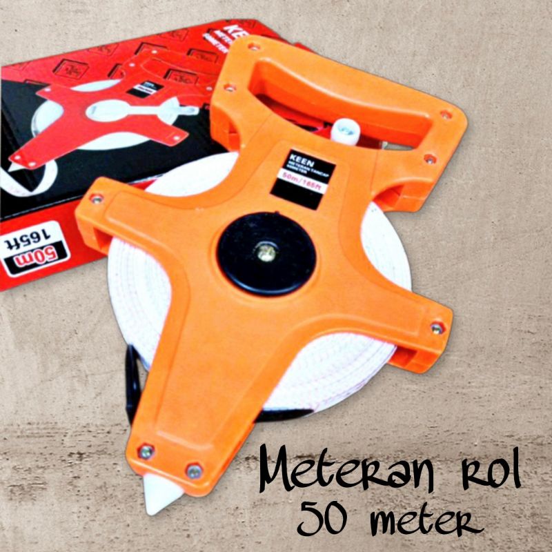 Jual Meteran Rol Fiber 50 meter / Meteran Tancap | Shopee Indonesia