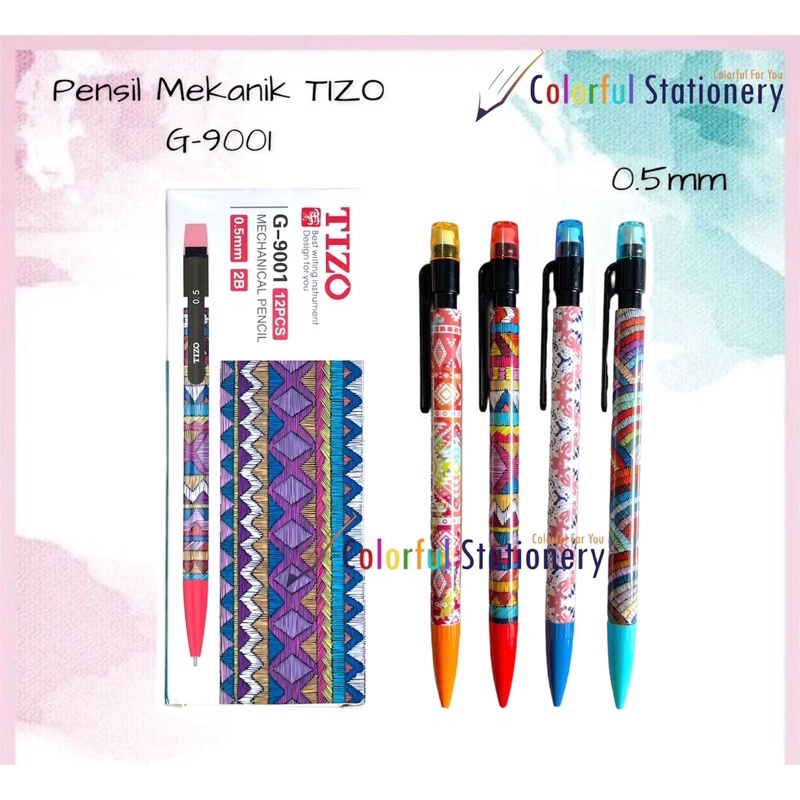 Jual Pensil Mekanik 2B 0.5 Tizo G-9001 (Pcs) | Shopee Indonesia