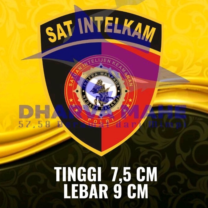 Jual SAT INTELKAM, Satuan Intelejen dan Keamanan, Intel, Stiker Polri ...