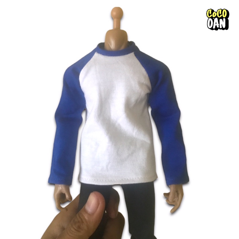 Jual Raglan Action Figure 1:6 Kitbash Putih Biru Lengan Panjang ...